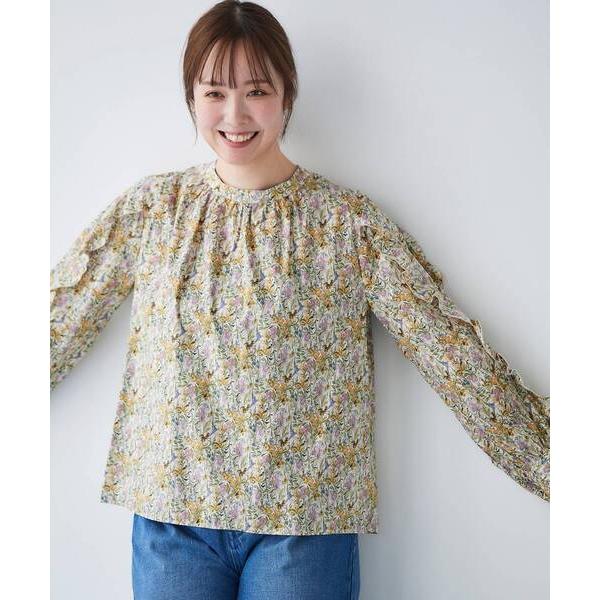 『セール実施中』ZOZO問い合わせ番号:82987852ショップ:le.coeur blanc，ルクールブランブランド:le.coeur blanc，ルクールブラン商品名:Perle Peche フラワー柄スリーブフリルブラウスカテゴリ:ト...