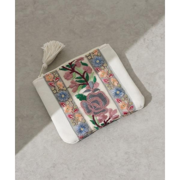 『タイムセール実施中』ZOZO問い合わせ番号:83019515ショップ:Kana，カナブランド:emesuelee，エメスーリー商品名:インド刺しゅうリボンポーチカテゴリ:財布/小物>ポーチブランド品番:sw13124etm素材:綿ポ...