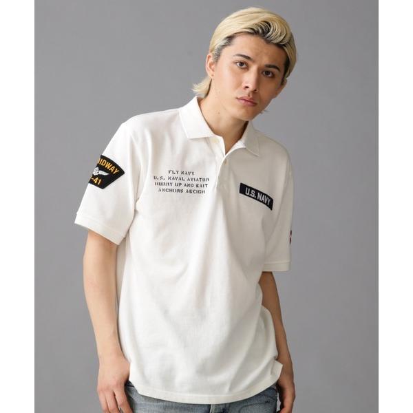 ZOZO問い合わせ番号:83058591ショップ:AVIREX，アヴィレックスブランド:AVIREX，アヴィレックス商品名:NAVAL PATCHED POLO SHIRT / ネイバル パッチド ポロシャツ / AVIREX / アヴィレ...