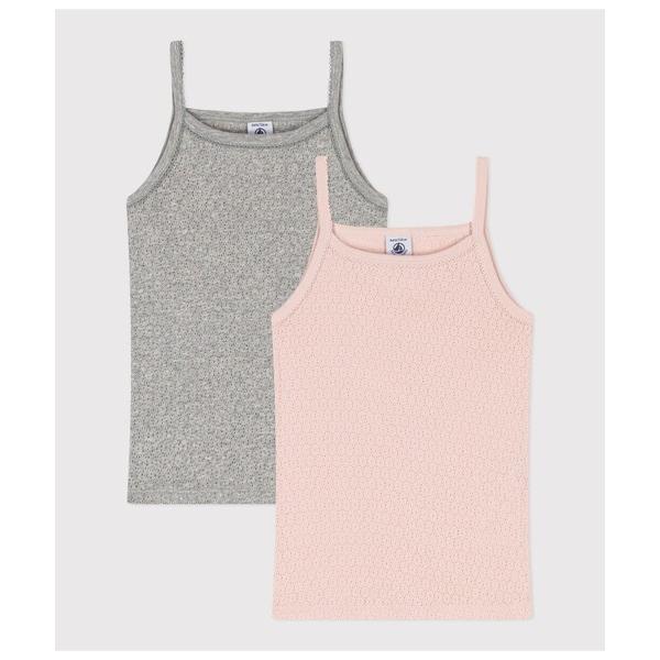 『セール実施中』※このアイテムは返品・交換対象外商品です。ZOZO問い合わせ番号:83092542ショップ:PETIT BATEAU，プチバトーブランド:PETIT BATEAU，プチバトー商品名:針抜きキャミソール２枚組カテゴリ:アンダー...