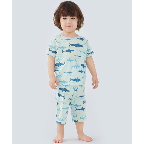 『タイムセール実施中』ZOZO問い合わせ番号:83128417ショップ:Combi mini，コンビミニブランド:combimini，コンビミニ商品名:腹巻付き半袖パジャマ（サメ）カテゴリ:ルームウェア>ルームウェア/パジャマブランド...