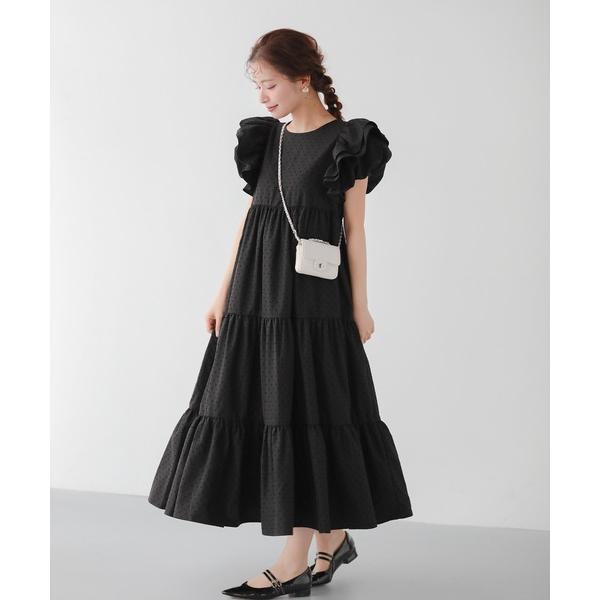 ZOZO問い合わせ番号:83194819ショップ:Fit more，フィットモアブランド:Fit more，フィットモア商品名:【ZOZO限定アイテム】フロッキードットティアードワンピースカテゴリ:ワンピース/ドレス>ワンピースブラン...