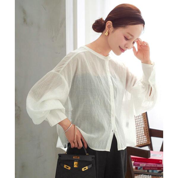 ZOZO問い合わせ番号:83229135ショップ:kobelettuce，コウベレタスブランド:KOBE LETTUCE，コウベレタス商品名:[ 田中亜希子さんコラボ ] 選べる2丈ボリュームスリーブシアーシャツカテゴリ:トップス>シ...