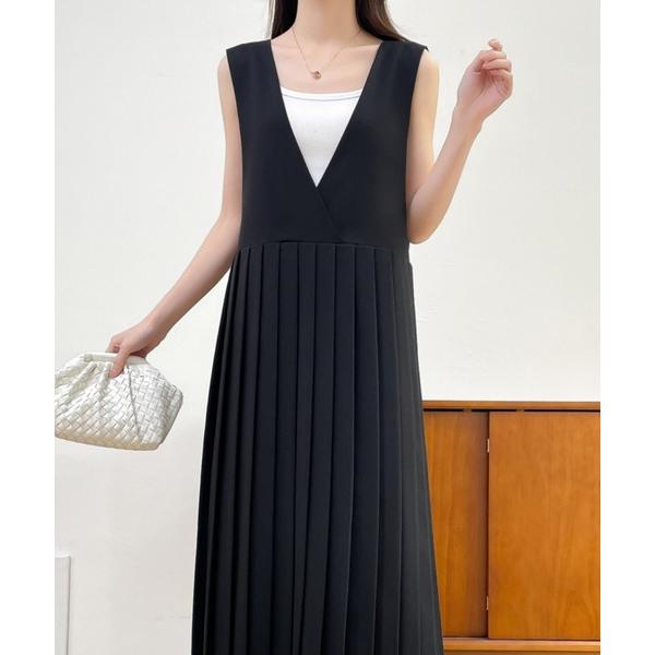 『タイムセール実施中』ZOZO問い合わせ番号:83294159ショップ:ABITOKYO，アビトーキョーブランド:ABITOKYO，アビトーキョー商品名:プリーツ切替ジャンパースカートカテゴリ:ワンピース/ドレス>ジャンパースカートブ...