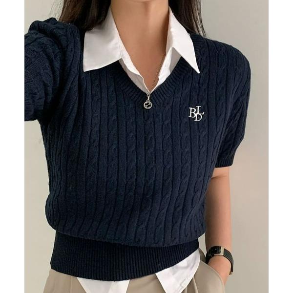 『セール実施中』ZOZO問い合わせ番号:83297234ショップ:3rdSpring，サードスプリングブランド:BEIDELLI，ベイデリー，3rdSpring，サードスプリング商品名:[BELLIDE MADE]  ケーブルVネックセミク...