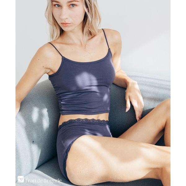 『タイムセール実施中』ZOZO問い合わせ番号:83297575ショップ:fran de lingerie，フランデランジェリーブランド:fran de lingerie，フランデランジェリー商品名:さらっと滑らかなシルキーリネンクロップド丈...