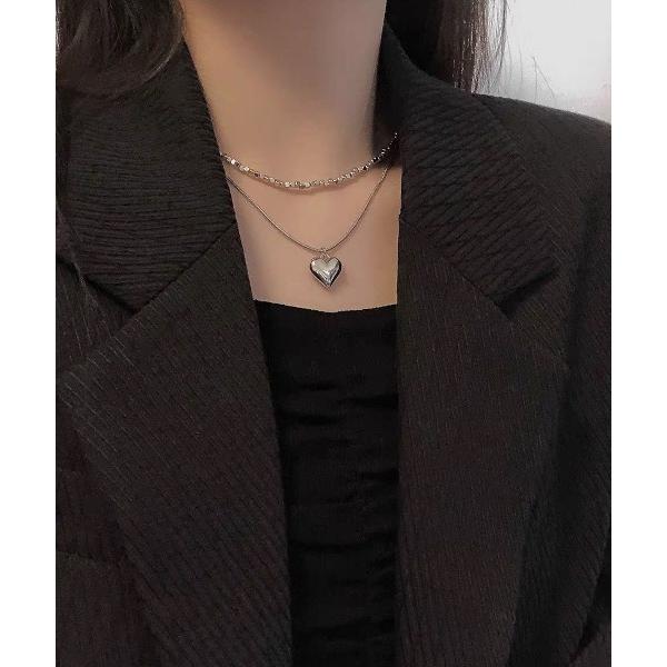 ZOZO問い合わせ番号:83298304ショップ:Mayree，メイリーブランド:MASHIRO，マシロ，Mayree，メイリー商品名:【MASHIRO】２連ハートモチーフネックレスカテゴリ:アクセサリー>ネックレスブランド品番:AC...