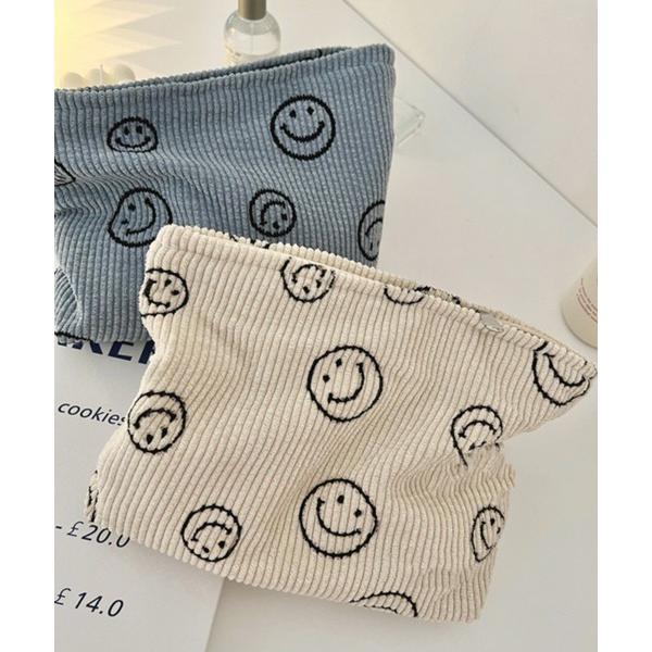 『タイムセール実施中』ZOZO問い合わせ番号:83396656ショップ:CERCA，チェルカブランド:Pochi Pouch，ポチポーチ商品名:Pochi Pouch/スマイル柄 コーデュロイ ミニ ポーチカテゴリ:財布/小物>ポーチ...