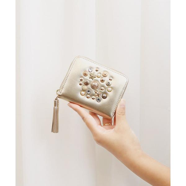 『タイムセール実施中』ZOZO問い合わせ番号:83467411ショップ:UNBILLION，アンビリオンブランド:perche，ペルケ商品名:ペルケ perche / マルチスタッズ・ジャバラカードウォレットカテゴリ:財布/小物>財布...