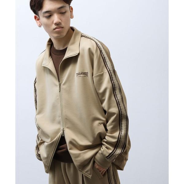ZOZO問い合わせ番号:83469290ショップ:ZIP FIVE，ジップファイブブランド:THRASHER，スラッシャー，ZIP FIVE，ジップファイブ商品名:【THRASHER】 ワンポイント ロゴ刺繍 ライン トラックジャケット /...