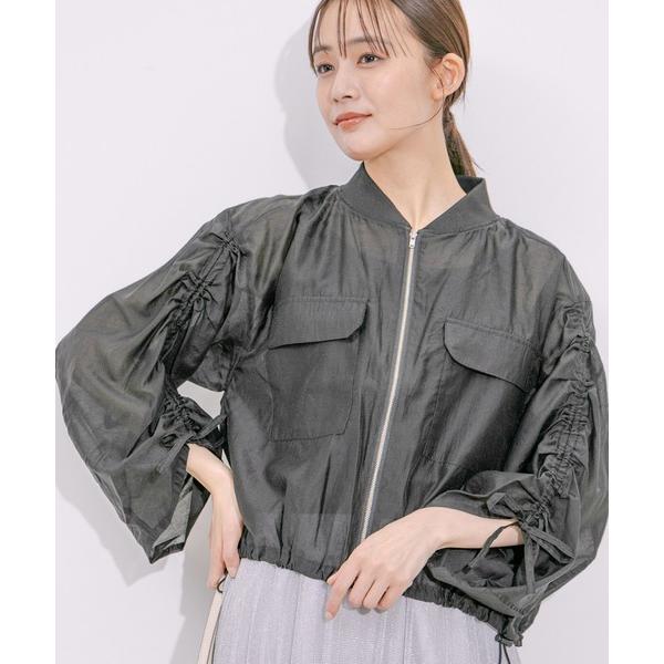『セール実施中』ZOZO問い合わせ番号:83500853ショップ:JAYRO，ジャイロブランド:Jayro，ジャイロ商品名:袖シャーリングショートブルゾンカテゴリ:ジャケット/アウター>ブルゾンブランド品番:2024-A-FLL740...