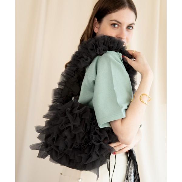 『タイムセール実施中』ZOZO問い合わせ番号:83504302ショップ:Histoire，イストワールブランド:styiro，スタイロ，histoire，イストワール商品名:【長さ調節可能】裏地付き大人のチュールフリル/ショルダーバッグカテ...