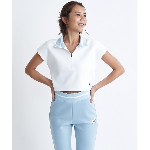 『セール実施中』ZOZO問い合わせ番号:83597126ショップ:ROXY/QUIKSILVER，ロキシー/クイックシルバーブランド:ROXY，ロキシー商品名:FIND YOUR WAY/ロキシー速乾UVカット冷感ハーフジップクロップド丈鹿...