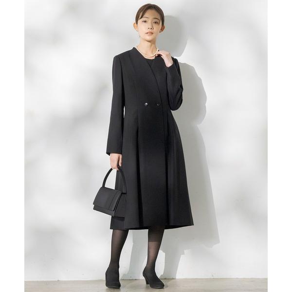 ZOZO問い合わせ番号:83597141ショップ:form forma，フォルム フォルマブランド:form forma，フォルムフォルマ商品名:【前開き】【喪服・礼服】ロングジャケットジャケット＆フレアワンピース　ブラックフォーマルスーツ...