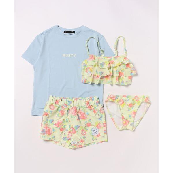 『タイムセール実施中』※このアイテムは返品・交換対象外商品です。ZOZO問い合わせ番号:83600356ショップ:OP/RUSTY，オーピー/ラスティーブランド:RUSTY，ラスティ商品名:【RUSTY/ラスティー】キッズビキニ水着4点セッ...