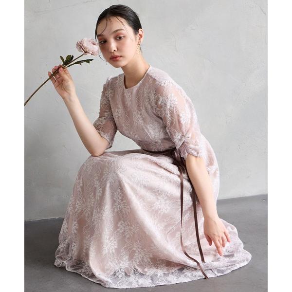 『タイムセール実施中』ZOZO問い合わせ番号:83634382ショップ:AIMER，エメブランド:AIMER，エメ商品名:サテンリボンラメレース袖付きミモレパーティードレス　結婚式　お呼ばれ　ドレス　20代 30代 40代カテゴリ:ワンピー...