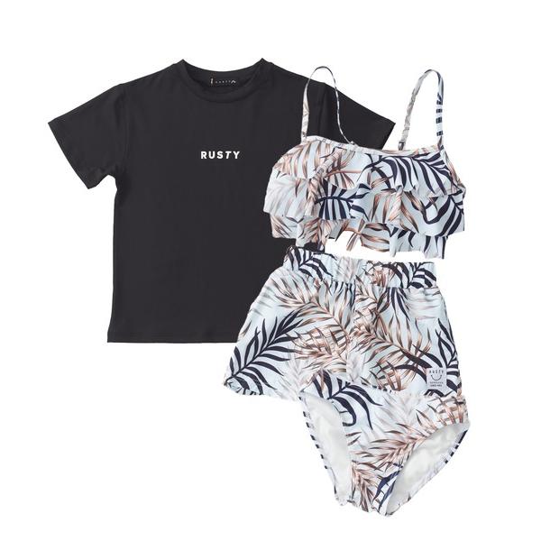 『タイムセール実施中』※このアイテムは返品・交換対象外商品です。ZOZO問い合わせ番号:83670333ショップ:Karlas，カルラスブランド:RUSTY，ラスティ商品名:RUSTY/ラスティ 子供用 タンキニ ラッシュT付き 4点セット...