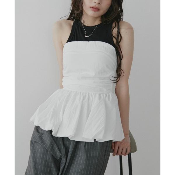 ZOZO問い合わせ番号:83835818ショップ:YARD PLUS/AUNT MARIE'S，ヤードプリュス/アントマリーズブランド:Aunt Marie's，アントマリーズ商品名:タックバルーンビスチェカテゴリ:トップス>チューブ...