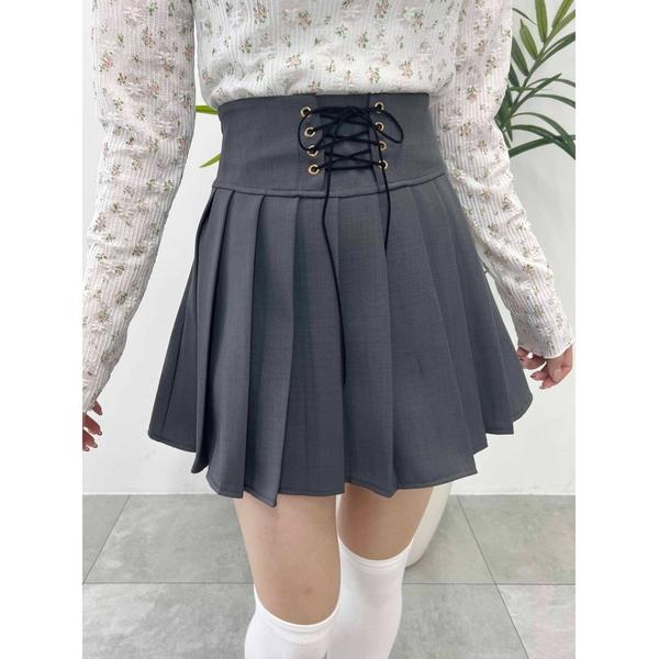 ZOZO問い合わせ番号:83838405ショップ:WEGO，ウィゴーブランド:PHILLY，フィリー，WEGO，ウィゴー商品名:【PHILLY】レースアッププリーツスカートカテゴリ:スカート>スカートブランド品番:PWC24SS-05...