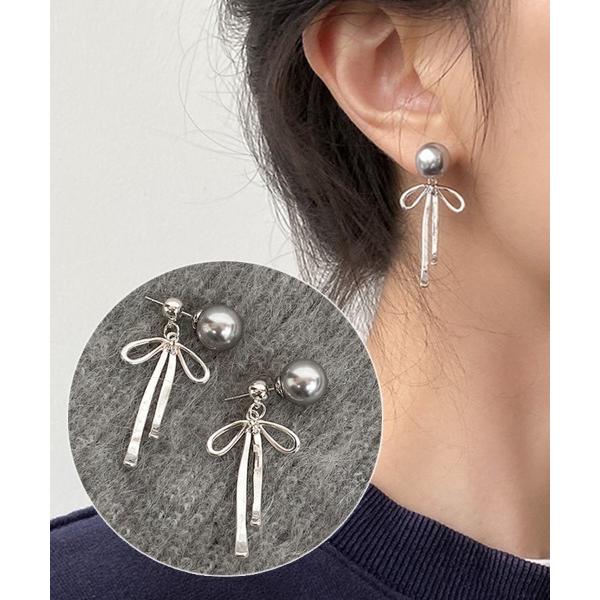 『セール実施中』※このアイテムは返品・交換対象外商品です。ZOZO問い合わせ番号:83838447ショップ:Coo+i，クーイブランド:Coo+i，クーイ商品名:2wayメタルリボンキャッチピアスカテゴリ:アクセサリー>ピアス（両耳用...