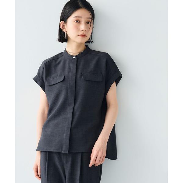 ZOZO問い合わせ番号:83844177ショップ:cross marche，クロスマルシェブランド:CROSS FUNCTION，クロスファンクション商品名:《洗える・シワになりにくい・UVカット・接触冷感》サマナチュラバンドカラーブラウス...