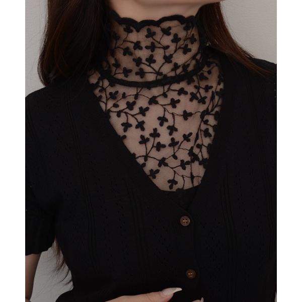 ZOZO問い合わせ番号:83873453ショップ:Mayree，メイリーブランド:Mayree，メイリー商品名:【resonance】フラワー刺繍 シアータートル/つけ襟【マルチウェイ/オケージョン】カテゴリ:ファッション雑貨>付け襟...