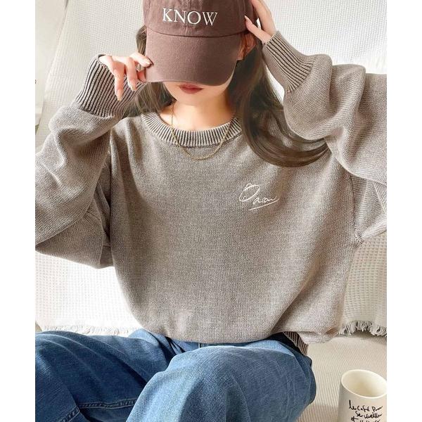 『セール実施中』ZOZO問い合わせ番号:84040713ショップ:Classical Elf，クラシカルエルフブランド:classicalelf，クラシカルエルフ商品名:大人可愛いレトロな雰囲気。綿100％ワンポイント刺繍ピグメントニットプ...