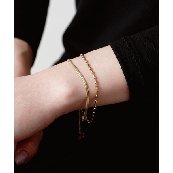 ZOZO問い合わせ番号:84073158ショップ:TONE，トーンブランド:novice，ノーヴィス，tone，トーン商品名:【novice】Bar ＆ Snake Double Chain Bracelet［Stainless］カテゴリ:...