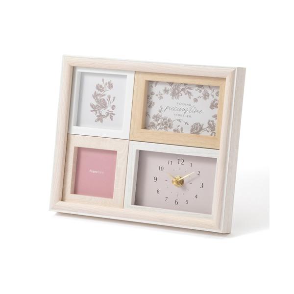 ZOZO問い合わせ番号:84077641ショップ:Francfranc，フランフランブランド:Francfranc，フランフラン商品名:時計付きナチュラルフォトフレーム ホワイトカテゴリ:インテリア>フォトフレームブランド品番:111...