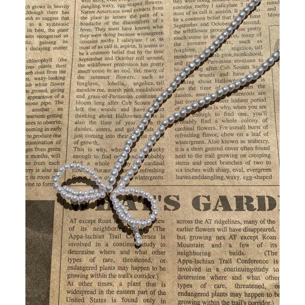 『セール実施中』ZOZO問い合わせ番号:84142421ショップ:WEGO，ウィゴーブランド:WEGO，ウィゴー商品名:WEGO/シンプルリボンパールネックレスカテゴリ:アクセサリー>ネックレスブランド品番:WE24SS04-SG01...