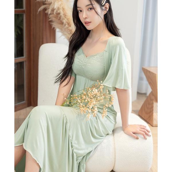 『タイムセール実施中』ZOZO問い合わせ番号:84238427ショップ:tu-hacci，ツーハッチブランド:tu-hacci，ツーハッチ商品名:【累計販売枚数100万枚突破！】《ラクシアスリープ》ナイトブラワンピース 半袖ロング丈カテゴリ...