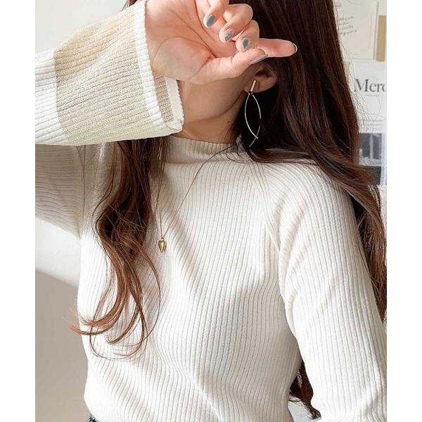 『タイムセール実施中』ZOZO問い合わせ番号:84238736ショップ:Classical Elf，クラシカルエルフブランド:classicalelf，クラシカルエルフ商品名:動くたび大人フェミニン。袖ラメシアーハイネックリブニットカテゴリ...