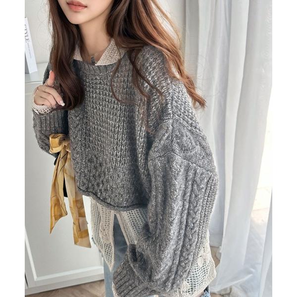 『タイムセール実施中』ZOZO問い合わせ番号:84238740ショップ:Classical Elf，クラシカルエルフブランド:classicalelf，クラシカルエルフ商品名:大人可愛い。ミックスカラーパッチワークニットプルオーバーカテゴリ...