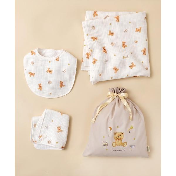 ※このアイテムは返品・交換対象外商品です。ZOZO問い合わせ番号:84239887ショップ:panpantutu，パンパンチュチュブランド:panpantutu，パンパンチュチュ商品名:ガーゼおくるみ4点 出産祝いセットカテゴリ:ママ＆ベビ...