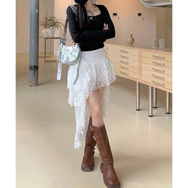 『セール実施中』ZOZO問い合わせ番号:84242301ショップ:ROOP TOKYO，ループトーキョーブランド:Chick，チック，ROOPTOKYO，ループトウキョウ商品名:Asymmetrical Ruffle Skirt / アシン...