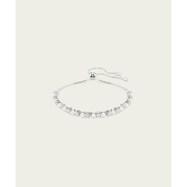 ZOZO問い合わせ番号:84258047ショップ:SWAROVSKI，スワロフスキーブランド:SWAROVSKI，スワロフスキー商品名:【公式】【スワロフスキー】Matrix Tennisブレスレット クリスタル・パール， ラウンドカット，...