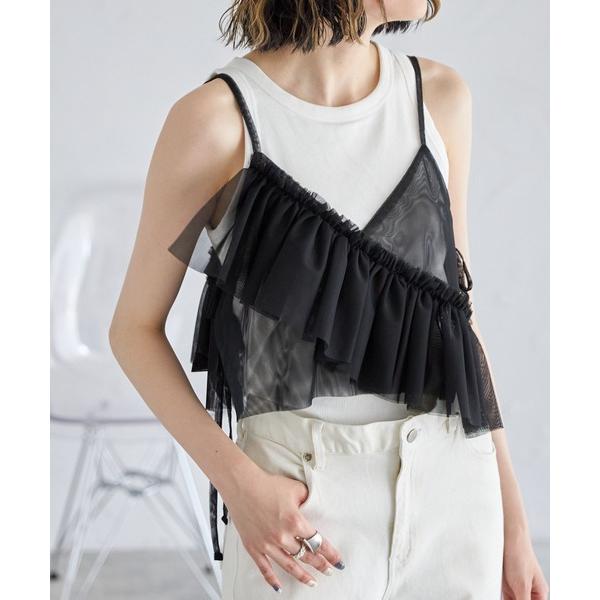 『タイムセール実施中』ZOZO問い合わせ番号:84277260ショップ:Bonjour Sagan，ボンジュールサガンブランド:each，イーチ商品名:チュールイレヘムキャミビスチェカテゴリ:トップス>キャミソールブランド品番:324...