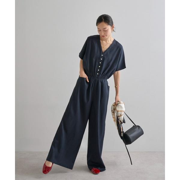 『タイムセール実施中』ZOZO問い合わせ番号:84277769ショップ:Bonjour Sagan，ボンジュールサガンブランド:Bonjour Sagan，ボンジュールサガン商品名:ウエスト切替Vネックオールインワンカテゴリ:オールインワン...