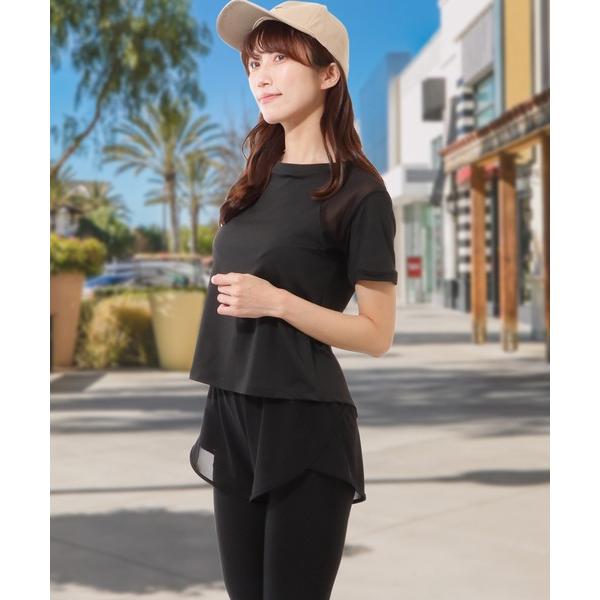 『タイムセール実施中』ZOZO問い合わせ番号:84311359ショップ:Lace Ladies，レースレディースブランド:Lace Ladies，レースレディース商品名:【3点セット】バックスリット 半袖 フィットネス ラッシュガードカテゴ...