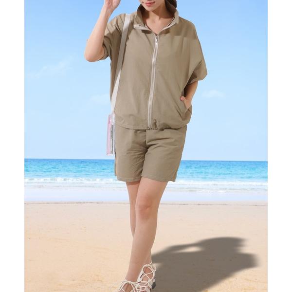 『タイムセール実施中』ZOZO問い合わせ番号:84311371ショップ:Lace Ladies，レースレディースブランド:Lace Ladies，レースレディース商品名:【2点セット】 フロントジップ スタンドカラー 半袖 ラッシュ ジャケ...