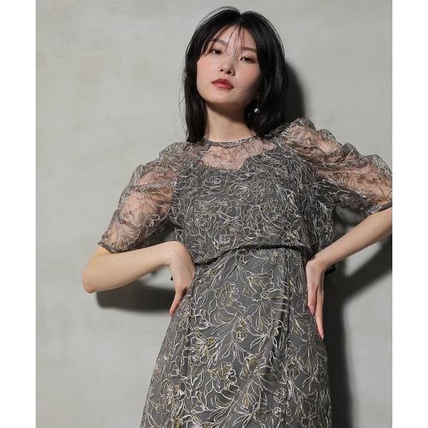 『タイムセール実施中』ZOZO問い合わせ番号:84311944ショップ:Kana，カナブランド:Kana，カナ，LE'RURE，リルアー商品名:花柄刺繍 レースボレロ キャミワンピース ２点セット パーティー ドレス 結婚式 お呼ばれ オケ...