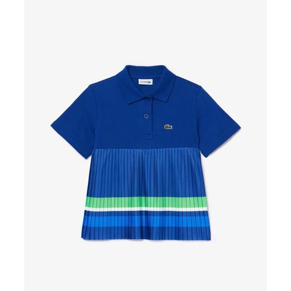 『セール実施中』ZOZO問い合わせ番号:84343665ショップ:LACOSTE，ラコステブランド:LACOSTE，ラコステ商品名:オーガニックコットン 鹿の子 GIRLSプリーツスカートポロドレス / ワンピースカテゴリ:トップス>...