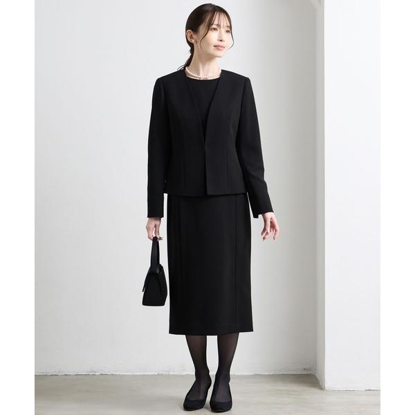 『セール実施中』ZOZO問い合わせ番号:84344776ショップ:AIMER，エメブランド:AIMER，エメ商品名:【喪服・礼服】ウォッシャブル Vネックジャケット・クルーネックタイトワンピース 2点セットブラックフォーマルアンサンブルカテ...