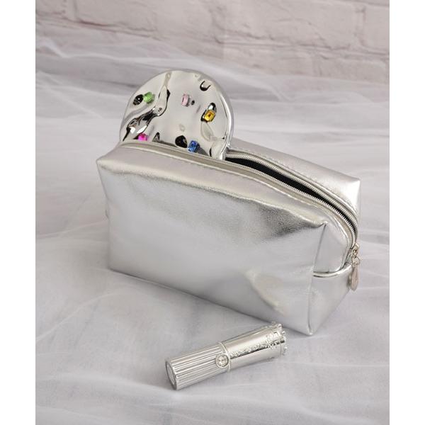 『タイムセール実施中』ZOZO問い合わせ番号:84438187ショップ:Mayree，メイリーブランド:Mayree，メイリー商品名:【float】シルバー メタリック 光沢 ポーチカテゴリ:財布/小物>ポーチブランド品番:TK-17...