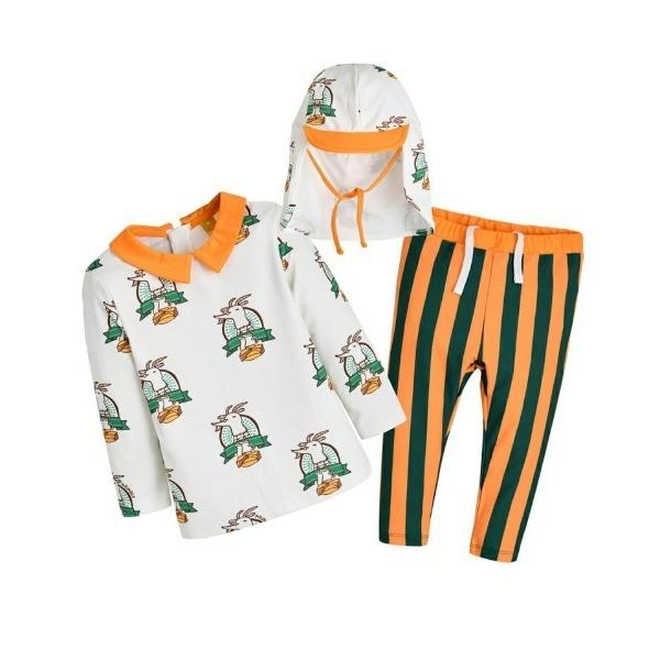 『セール実施中』ZOZO問い合わせ番号:84470948ショップ:moimoln，モイモルンブランド:moimoln，モイモルン商品名:メイラッシュガード（３点セット：トップス、ボトムス、帽子）カテゴリ:水着/着物・浴衣>ラッシュガー...