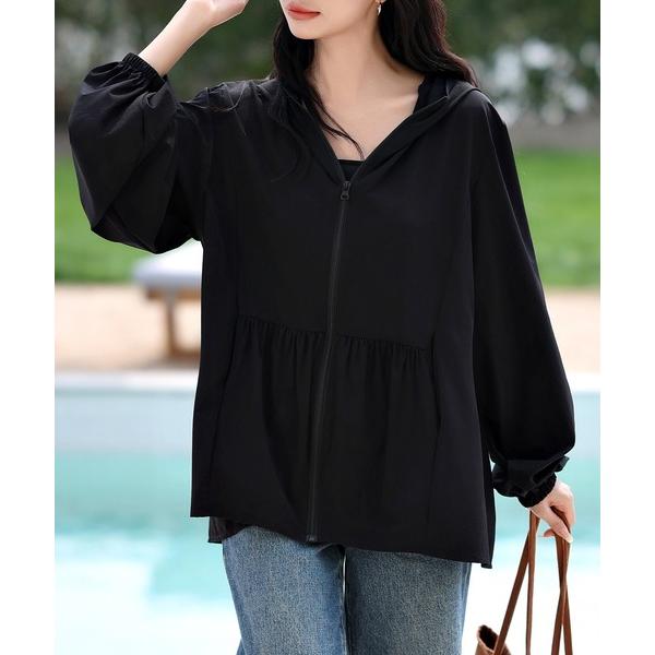 『タイムセール実施中』ZOZO問い合わせ番号:84669420ショップ:TeddyShop，テディショップブランド:TeddyShop，テディショップ商品名:【UVカット率 99%以上】ラッシュガード レディース 長袖ティアード切替えフード...