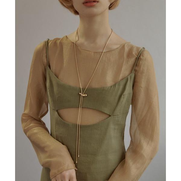 ZOZO問い合わせ番号:84796790ショップ:GOLDY，ゴールディブランド:GOLDY，ゴールディ商品名:ニュアンス メタル ループ タイ ネックレスカテゴリ:アクセサリー>ネックレスブランド品番:3230408素材:真鍮， ゴ...