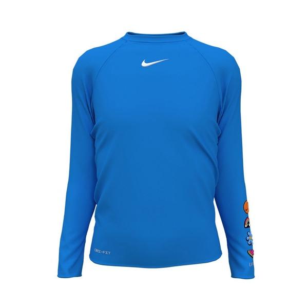 『セール実施中』ZOZO問い合わせ番号:84797202ショップ:ムラサキスポーツ，ムラサキスポーツブランド:NIKE，ナイキ，ムラサキスポーツ，ムラサキスポーツ商品名:NIKE/ナイキ キッズ UVケア ラッシュガード スウッシュL/Sハ...