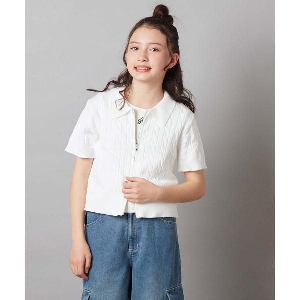 『タイムセール実施中』ZOZO問い合わせ番号:84800312ショップ:a.v.v，アー・ヴェ・ヴェブランド:a.v.v，アーヴェヴェ商品名:[160]襟付きジップアップニットカテゴリ:トップス>ニット/セーターブランド品番:KJFG...