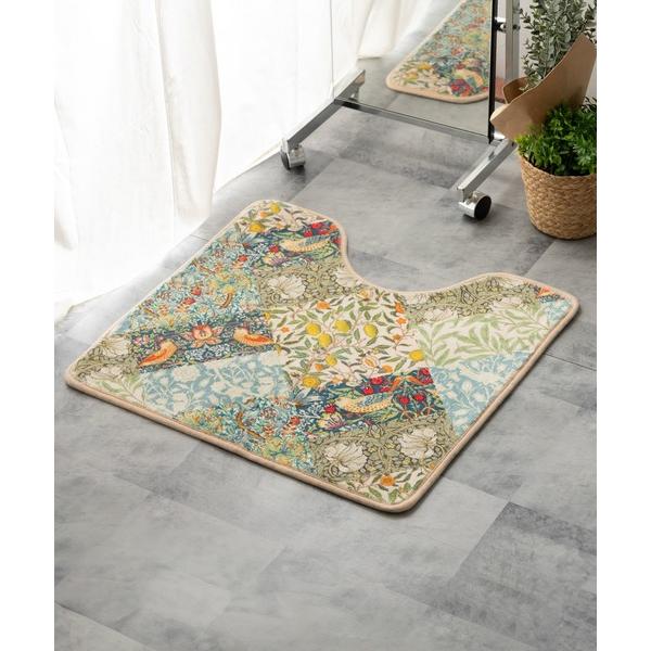 ※このアイテムは返品・交換対象外商品です。ZOZO問い合わせ番号:84802785ショップ:ABBEY MARKET，アビーマーケットブランド:Jubilee，ジュビリー商品名:もこもこ起毛トイレマット ウィリアムモリス柄 55x60cmカ...